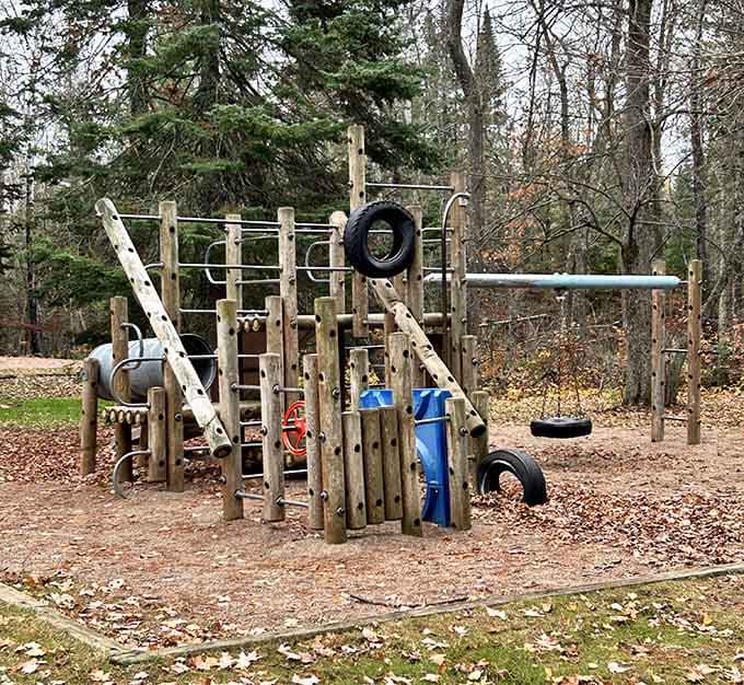 Playground equipment built sturdy enough to handle kids who think gravity is merely a suggestion, not a law.