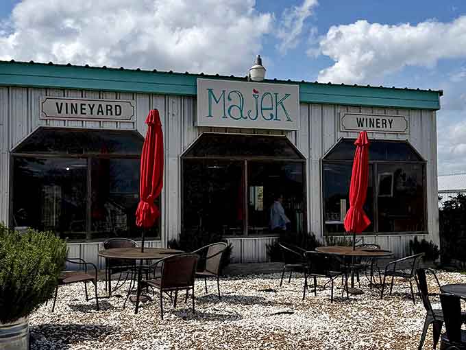 Majek Winery's modern metal building proves that great wine doesn't require pretentious architecture, just passionate winemakers.