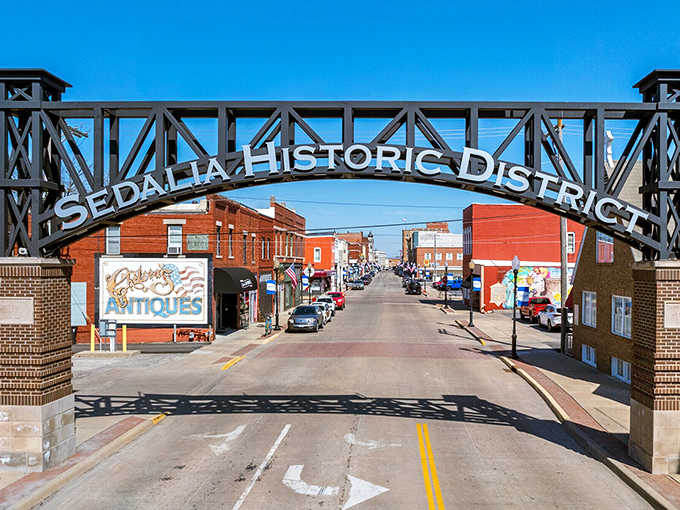 That archway isn't subtle, but then again, neither is Sedalia's pride in its rich historical heritage.