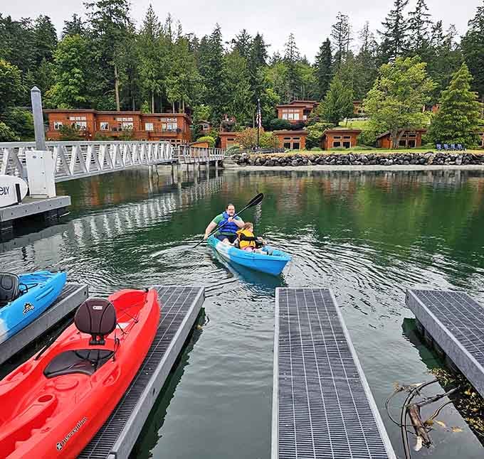 Kayaking adventures where the only traffic jam involves deciding which cove to explore first today.
