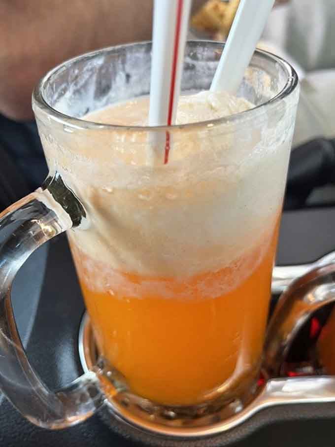 Orange floats deliver a citrus twist on the classic, because variety is the spice of drive-in life.