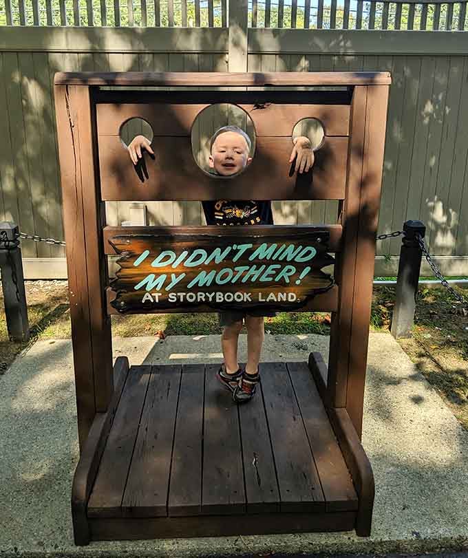 Nothing says family memories quite like pretending you didn't mind being put in the stocks for a laugh.