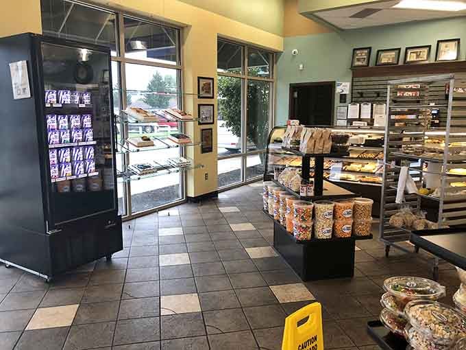 A bakery interior that's clean, bright, and ready to help you make the best bad decision of your day.