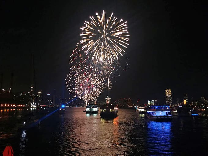 Fireworks from your private yacht because sometimes you need to out-celebrate literally everyone else on the water.