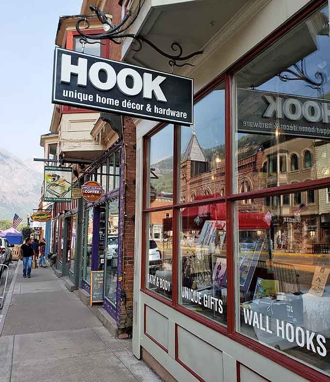 Downtown shops line up like colorful soldiers, each storefront more charming than the last, testing your wallet's resolve.