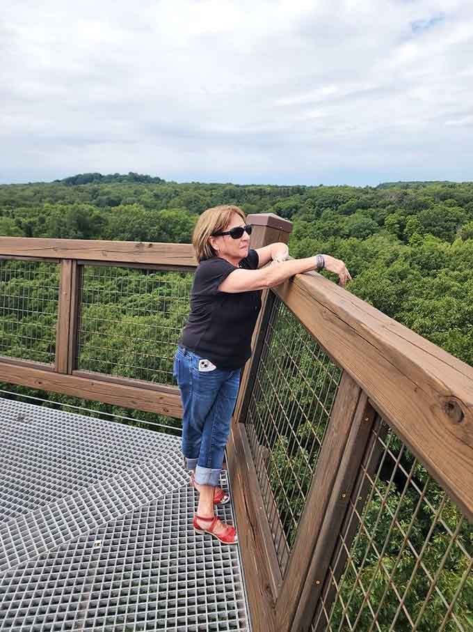 Taking in views that make you forget about your phone for five whole minutes.