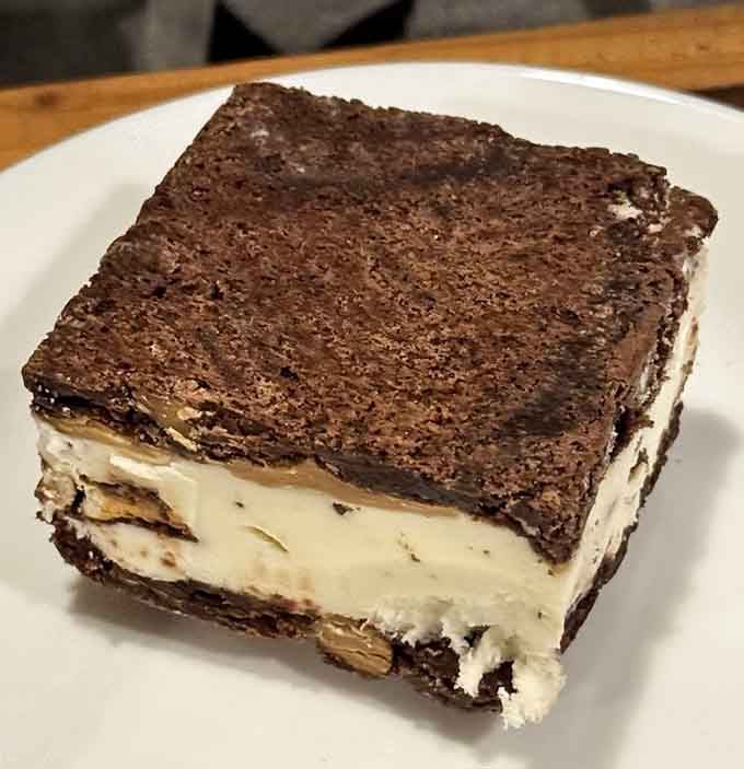 This ice cream sandwich situation is what dessert dreams are made of, layers of sweet perfection that pair surprisingly well with beer.