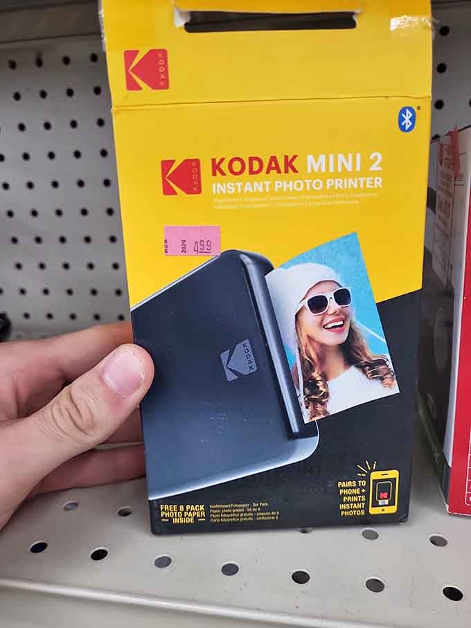 A Kodak instant printer proving that some technology never goes out of style, just out of stock elsewhere.