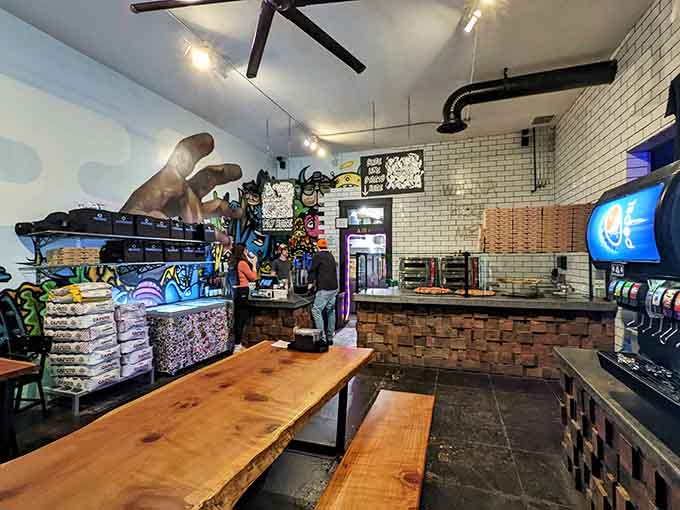 Another angle reveals the spacious layout that somehow feels cozy despite accommodating families, friends, and the occasional cryptid enthusiast.