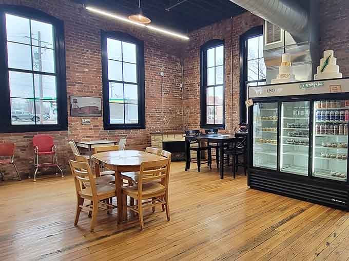Brick walls and natural light create the perfect backdrop for making impossible decisions about which treats to buy.