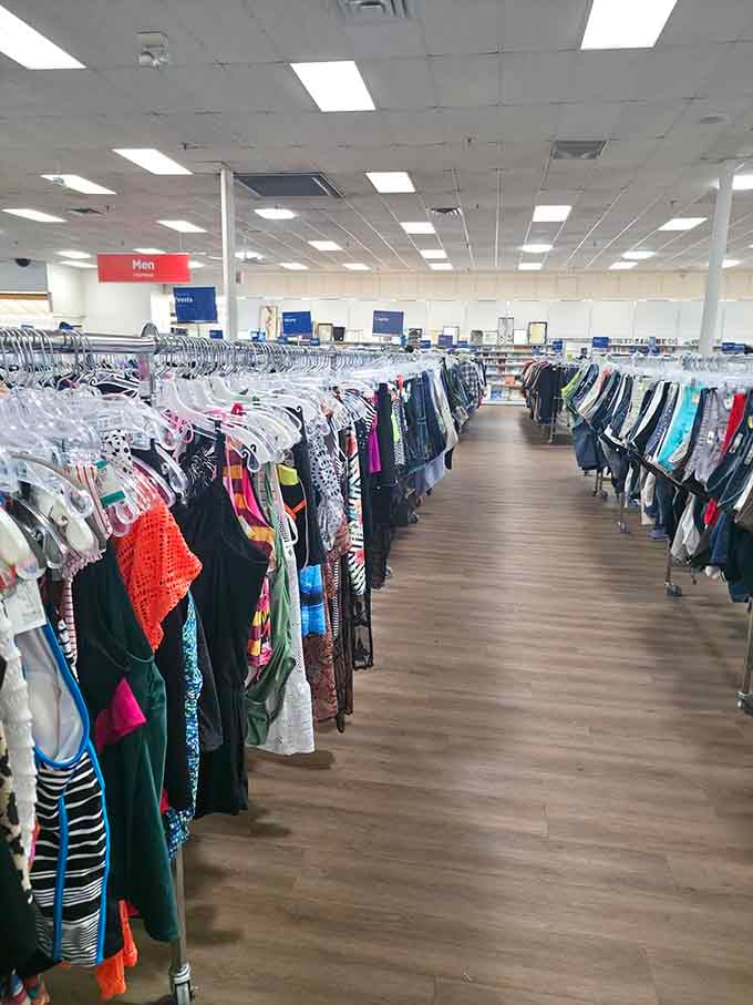 The men's section stretches forever, proving guys also deserve endless options when hunting bargain fashion.