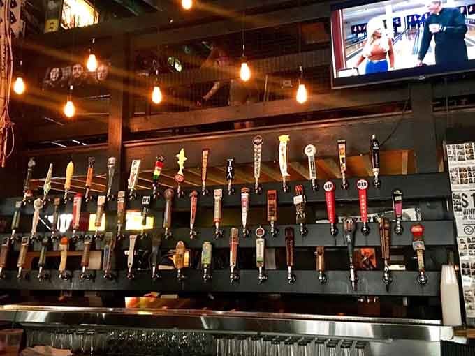 Those beer taps represent more local craft options than you can reasonably sample in one responsible evening out.