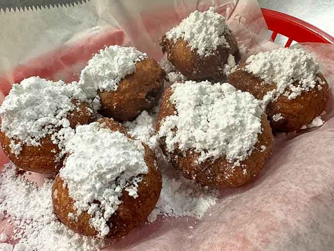 Fried Oreos dusted with powdered sugar: because Vikings probably would have invented these if they'd had the chance.