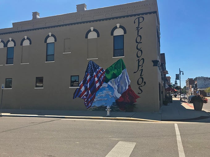 Italian flags wave proudly, bringing a taste of the Mediterranean to the banks of the Wabash River.