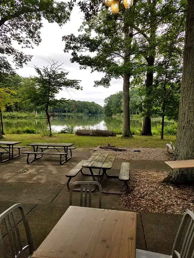 Picnic tables with a view that beats any restaurant patio you've ever paid good money for.