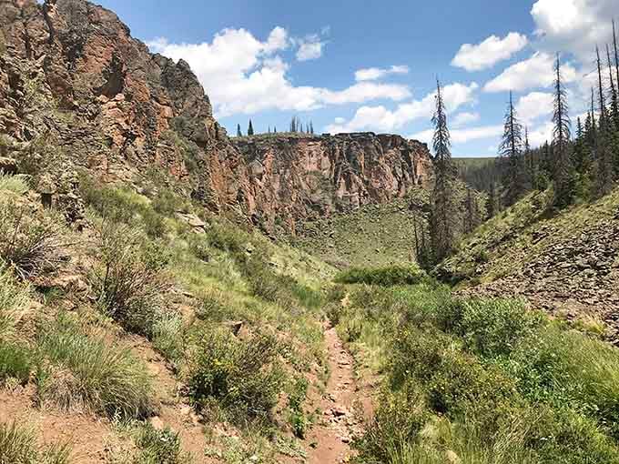 The hiking trail winds through valleys where silence reigns and your footsteps become the only soundtrack you'll need.