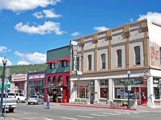Historic buildings stand shoulder to shoulder, their facades preserving an era when craftsmanship actually meant something special.