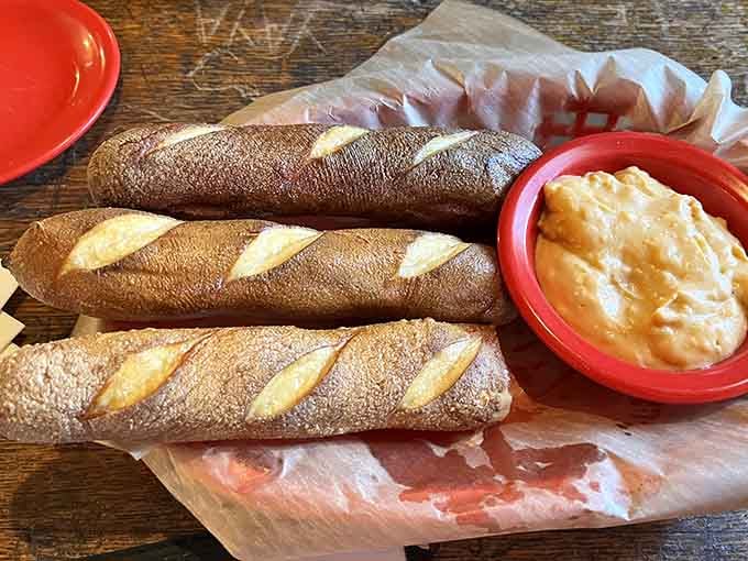 Warm pretzels ready for dunking into beer cheese, a German tradition that translates perfectly to hungry American appetites everywhere.