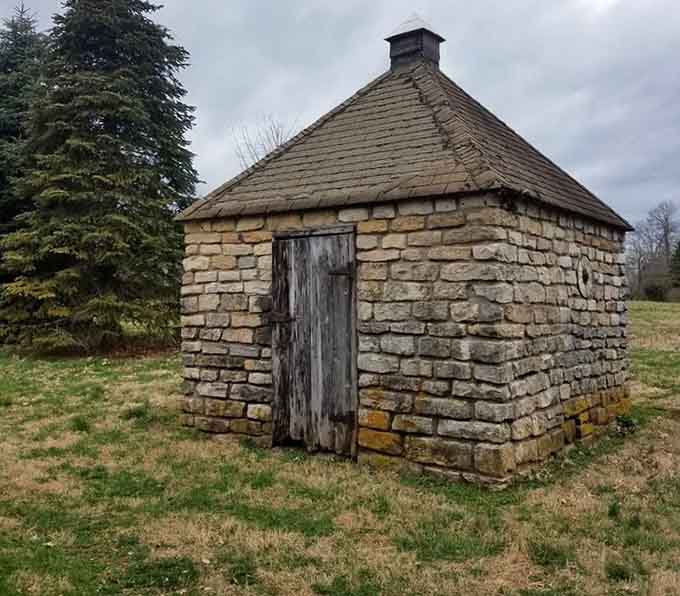 This historic stone building has seen more Kentucky seasons than anyone can count, still standing strong today.