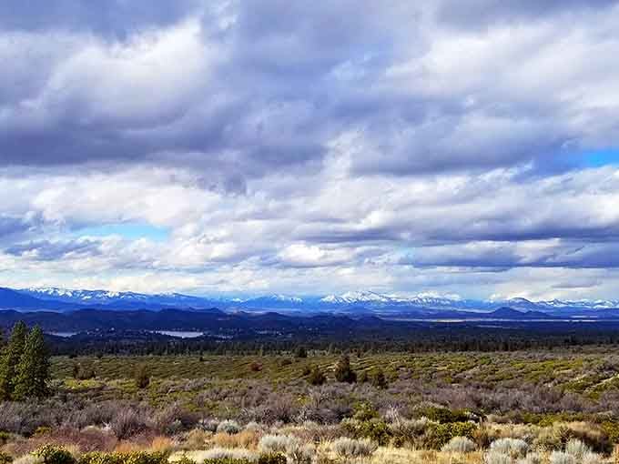 Snow-capped peaks stretch across the horizon like nature's own IMAX screen, no ticket required.