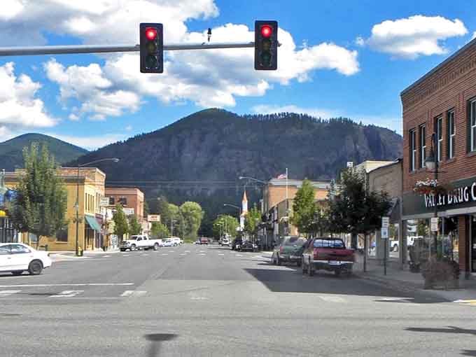 Mountains rise dramatically behind downtown, proving spectacular views don't require expensive real estate or a second mortgage payment.