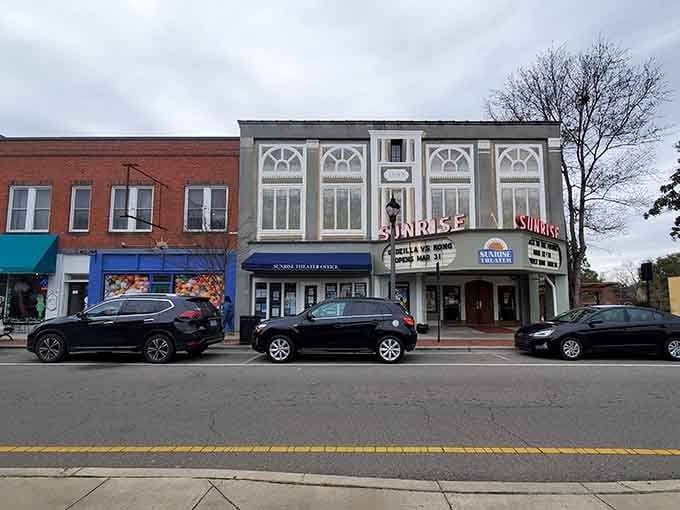 The Sunrise Theater's Art Deco facade stands as a monument to when every town had its own movie palace.