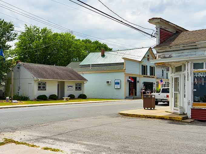 Simple buildings define this downtown village, where function has always mattered more than fashion.