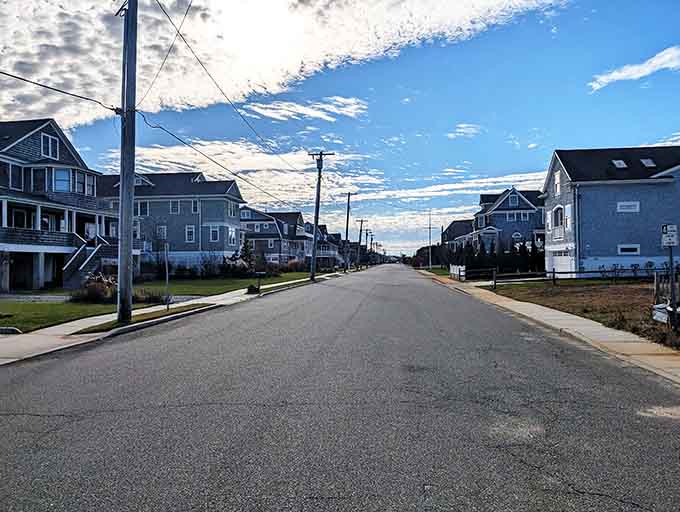 This quiet residential street offers a front-row seat to both sunrise and sunset, depending on which door you walk out.
