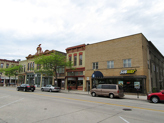 Tree-lined streets and vintage storefronts create the perfect backdrop for a leisurely Saturday afternoon stroll.