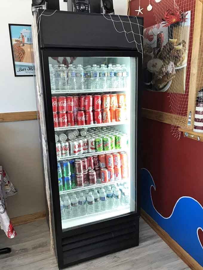 Sometimes the best beverage program is just cold drinks in a cooler, no pretension required for perfect seafood pairing.