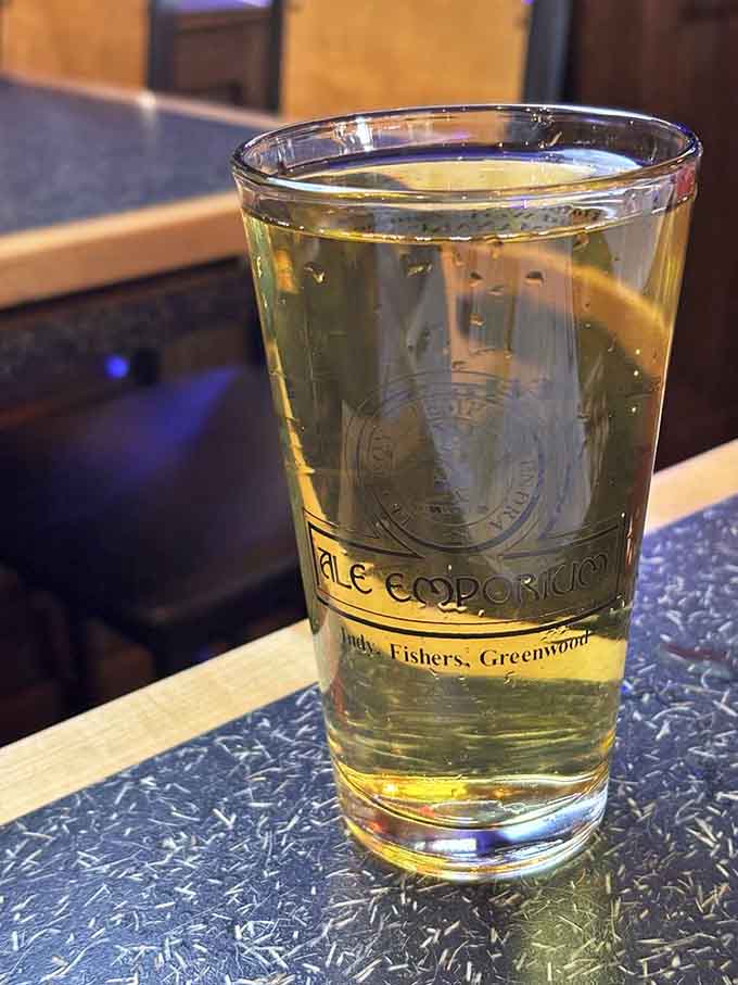 Crisp, cold, and ready to wash down that cheesy goodness you're about to devour with gusto.