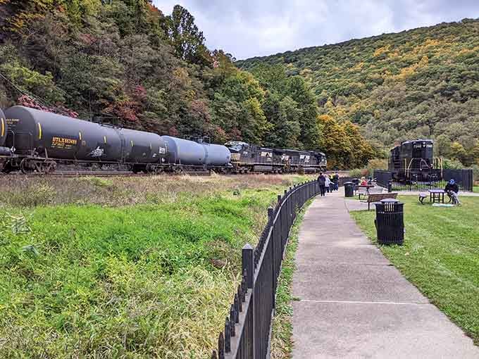 Modern freight trains still navigate the same ingenious curve that solved an impossible problem over 170 years ago. Engineering wins.