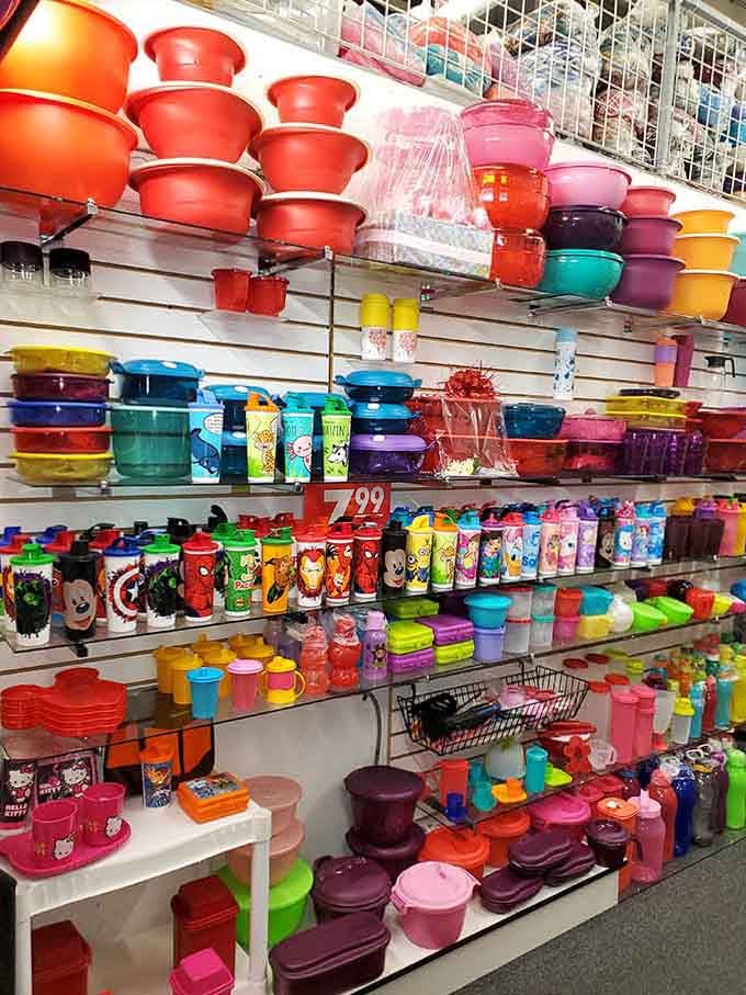 Plastic kitchenware in every hue proves that functional doesn't have to mean boring, just ask your suddenly inadequate cupboards.