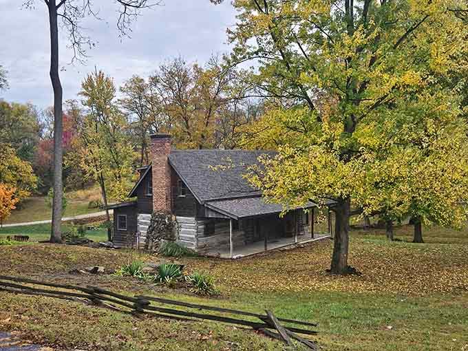 Log cabins that actual pioneers lived in, not the "rustic" Airbnbs we book for weekend getaways these days.