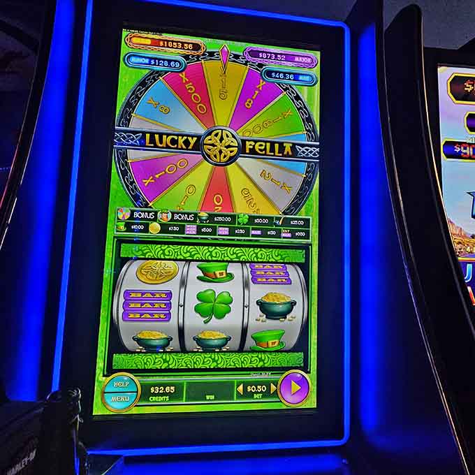 Even the slot machine knows you're here for wings, but hey, feeling lucky never hurt anyone.