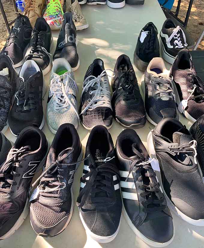 Athletic shoes at flea market prices mean your fitness goals just got a whole lot more achievable.