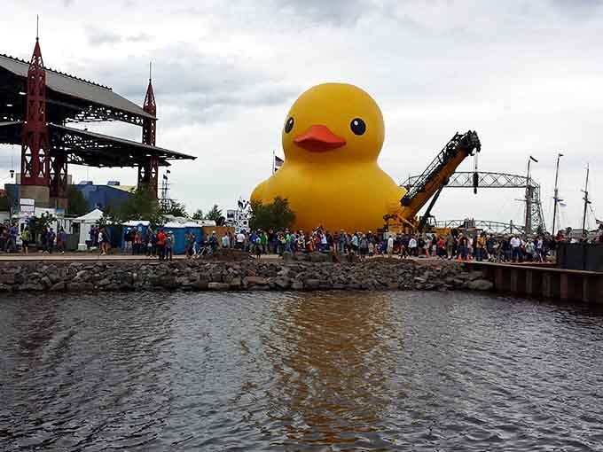 Sometimes giant rubber ducks visit the park, because Duluth knows how to throw an unforgettable party.