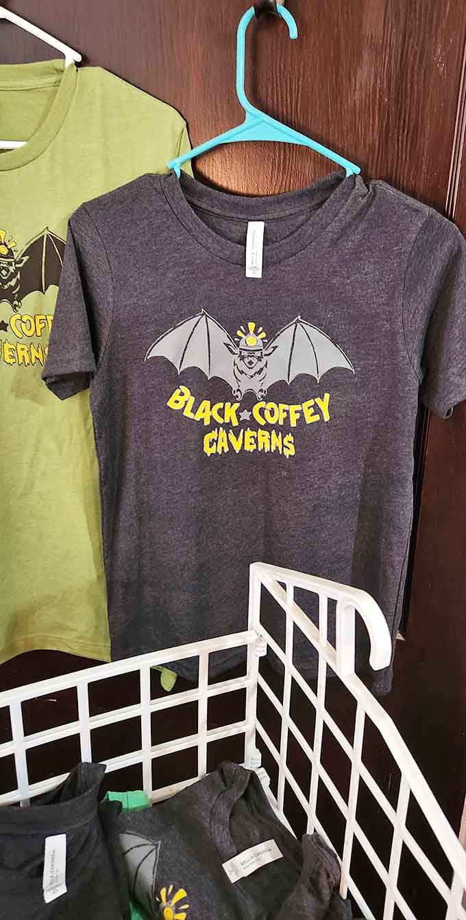 Grab a shirt featuring the cave's mascot bat, because nothing says "I conquered the underground" quite like commemorative cotton apparel.