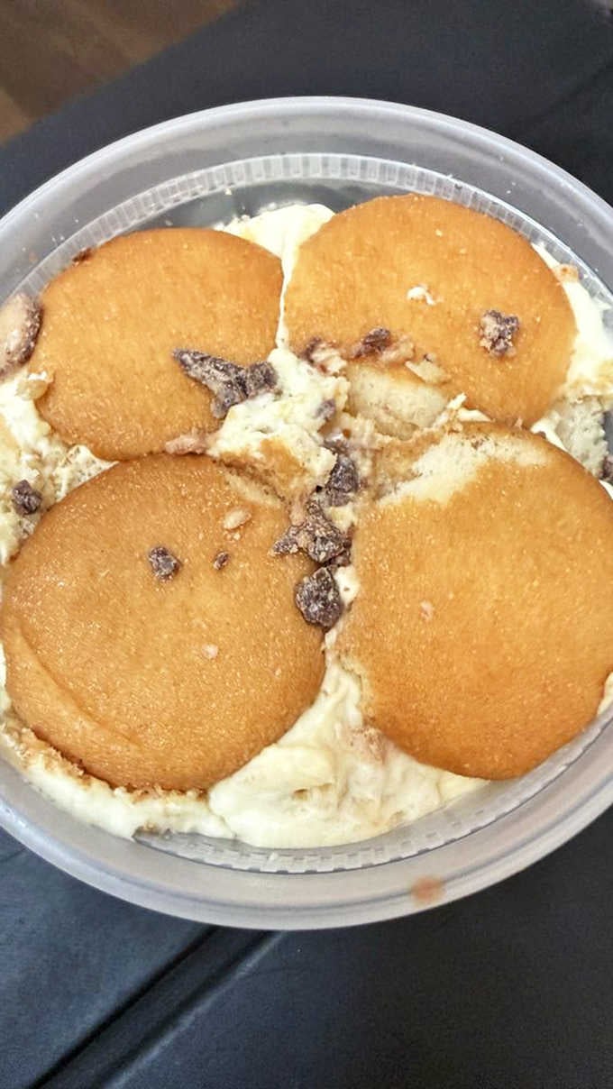 Banana pudding with vanilla wafers provides the sweet ending your savory sandwich adventure absolutely deserves after lunch.