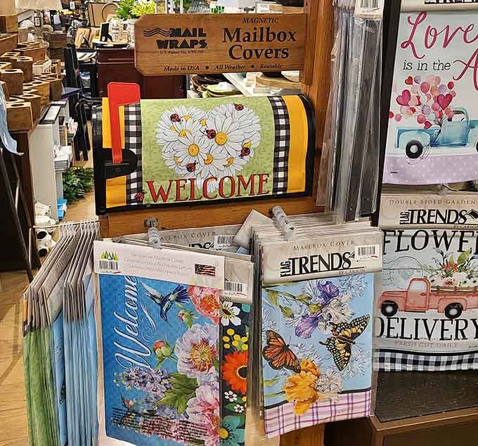 Magnetic mailbox covers featuring daisies and butterflies turn mundane mail retrieval into a cheerful neighborhood design statement daily.