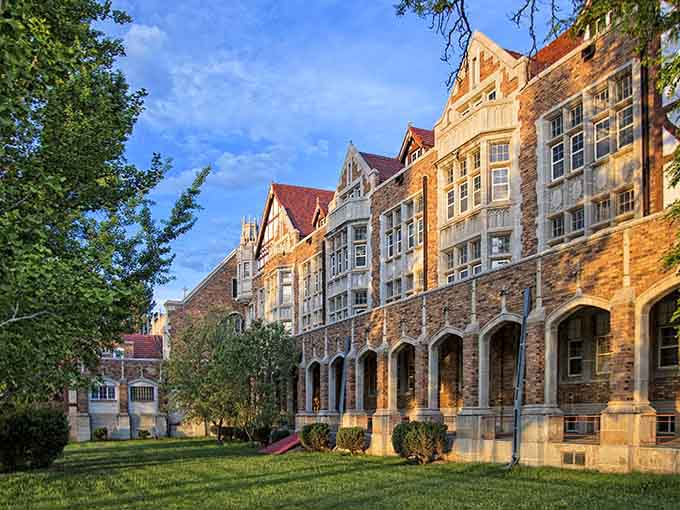 Historic institutional buildings showcase the kind of craftsmanship that modern construction budgets can only dream about today.
