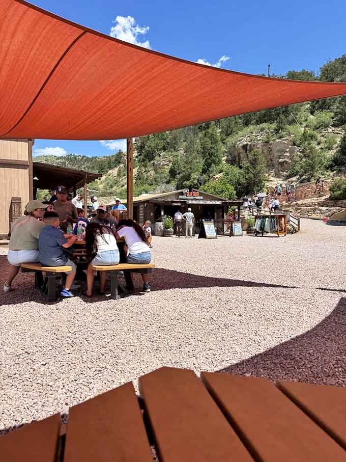 Even caves need a good outdoor seating area for when you emerge blinking into the sunlight like a mole.