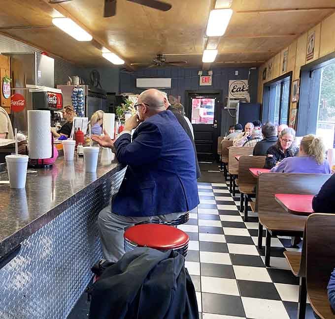 Real people enjoying real food at the counter&mdash;this is what community looks like in its most delicious form.