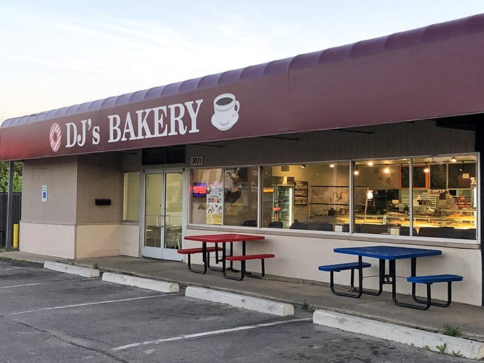 Even the outdoor seating knows what's up, positioned perfectly for people-watching between bites of bliss.