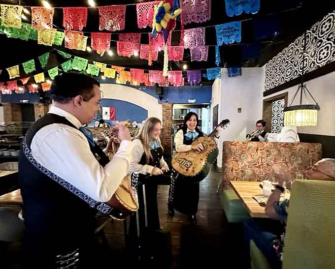 Live mariachi music transforms dinner into an experience that engages all the senses simultaneously and joyfully.