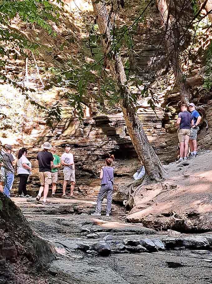 Families gather to witness geology's greatest showstopper, sharing this moment of natural wonder across generations together here.