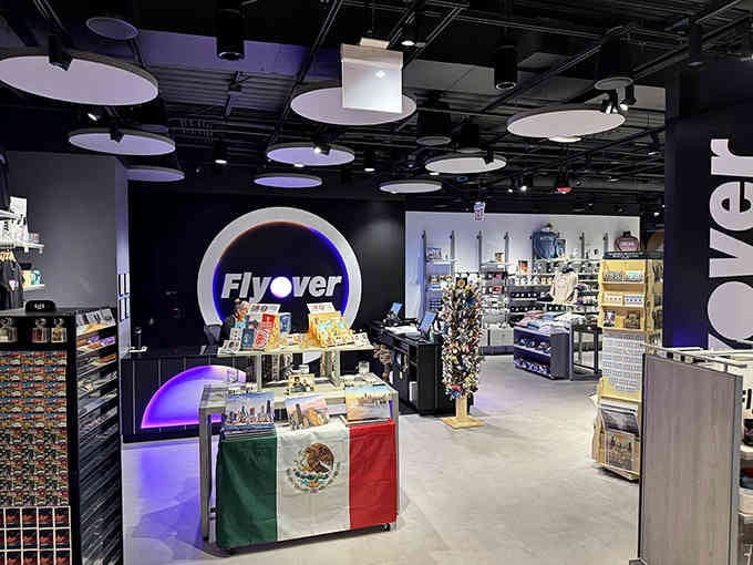 The gift shop lets you take home proof that yes, you really did fly over Chicago without leaving Chicago.