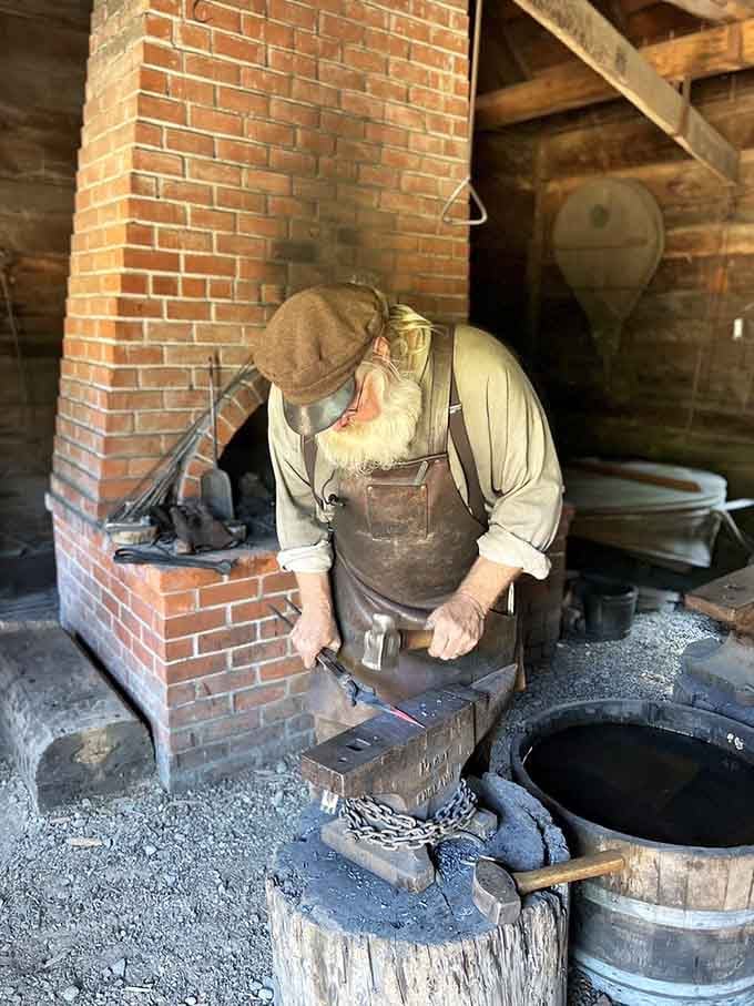 Watching a blacksmith work hot iron is better than any streaming service you're currently binge-watching.