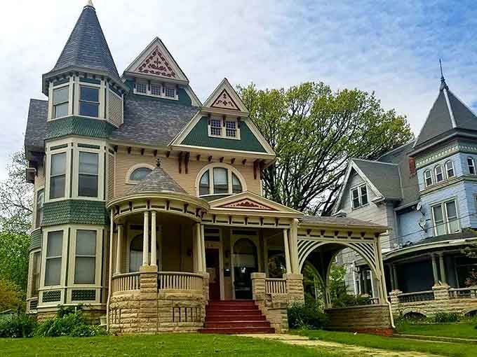Queen Anne architecture at its finest, complete with turret, gables, and enough gingerbread trim to satisfy any sweet tooth.