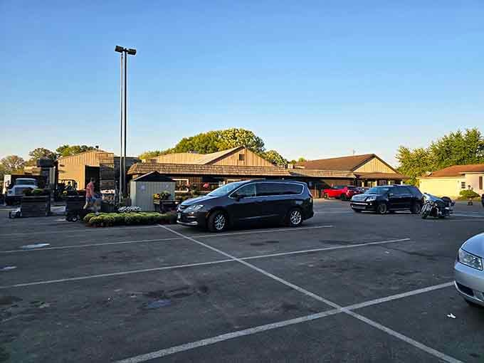 Plenty of parking means you won't miss out on fresh fruit over a spot dispute.